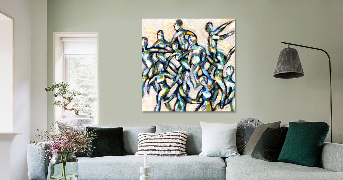 Here's the party! van ART Eva Maria op canvas, behang en meer